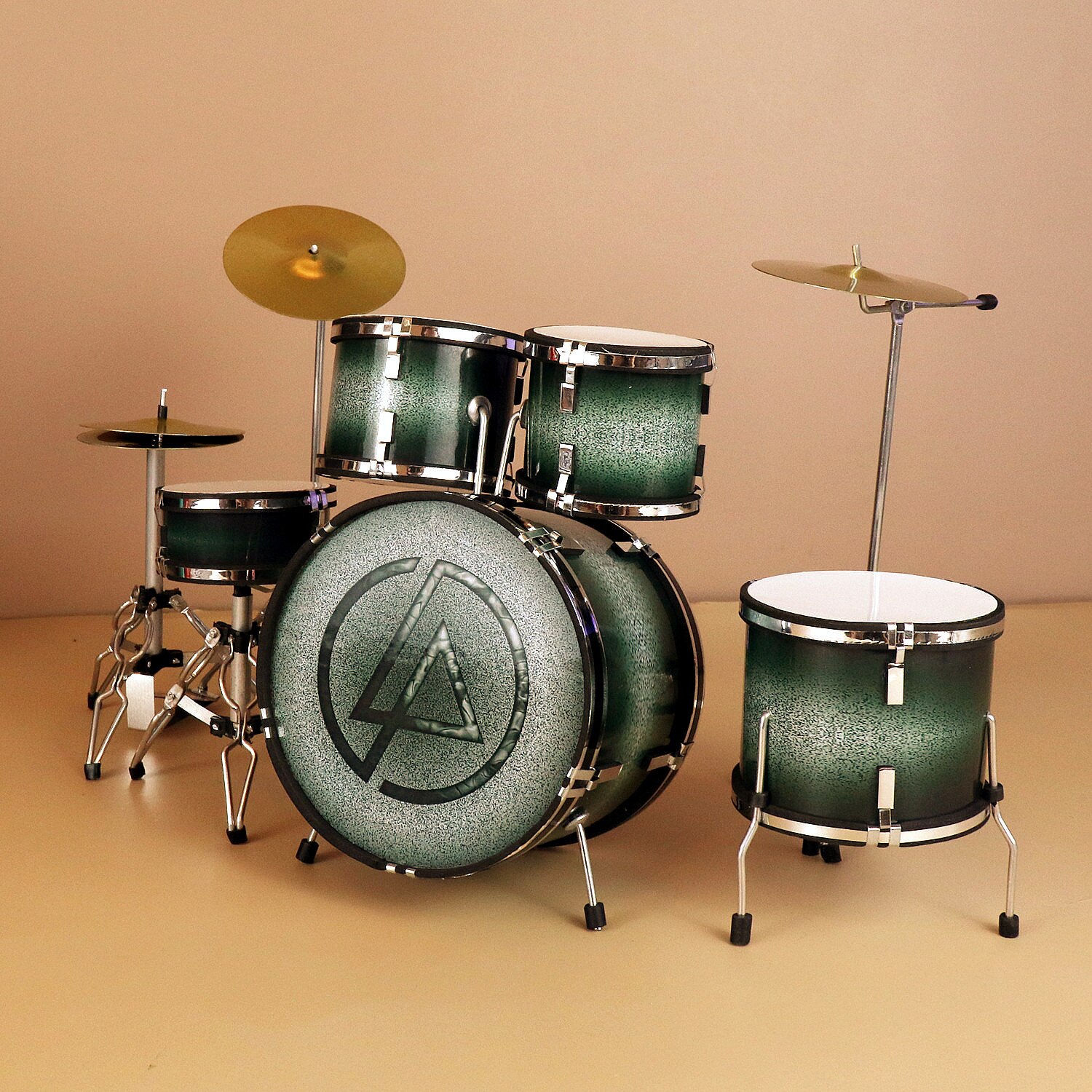 Miniature Drum Set Replica Mini Musical Instrument Model Action Figures ...