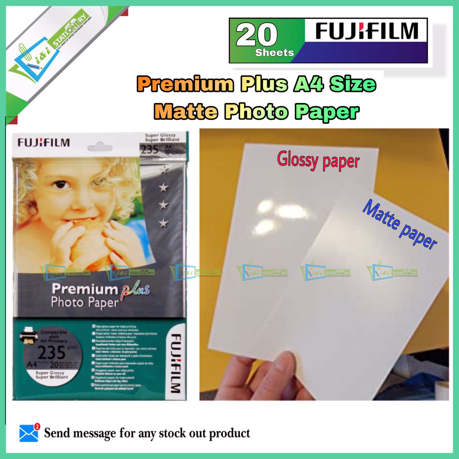 Fujifilm Matte Premium Plus Photo Paper A4 Size 20 Sheets | Daraz.com.bd