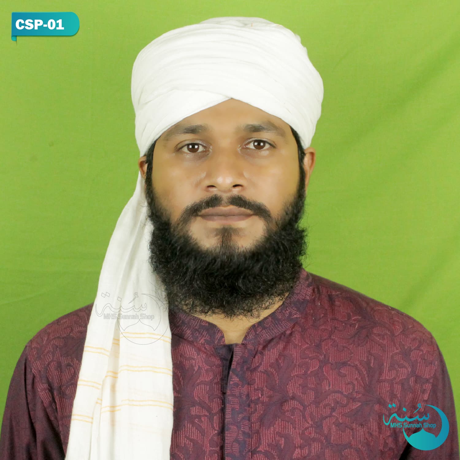 White & Black Color Seven Hand Comfortable Imam Pagri For Men | Daraz ...
