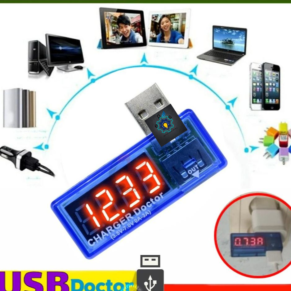 USB Volt Amp Tester USB Output Can Measure USB Mobile Tabs Charging ...