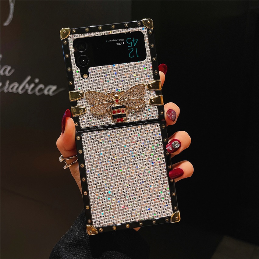 Luxury Bling Diamond Bee Case For Samsung Galaxy Z Flip 5 4 Fashion ...
