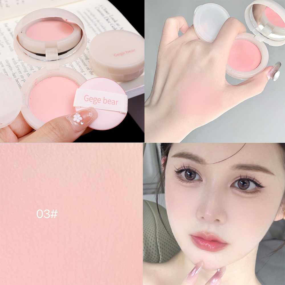 Air Cushion Blush Cheek Contour Pink Makeup Palette with Applicator ...