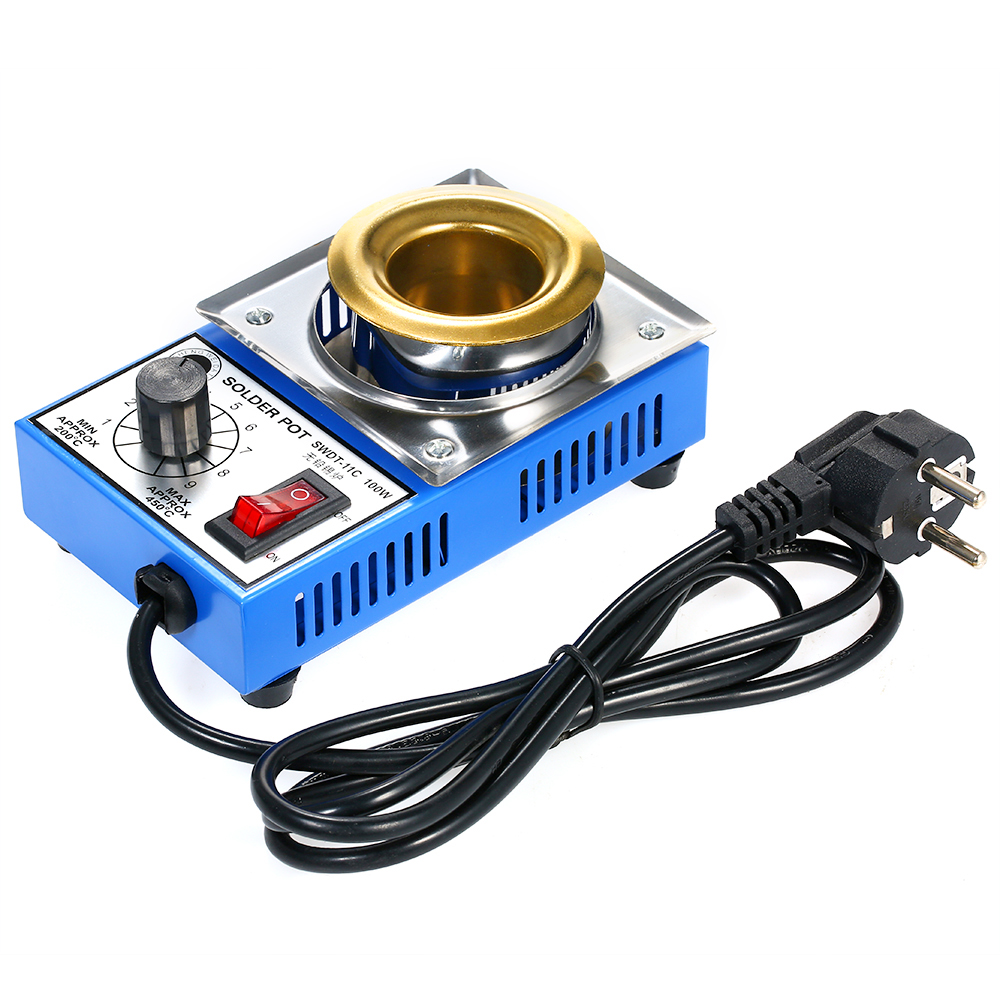300W 220V 100mm 1200g Mini Lead Free Soldering Pot Titanium Coating ...