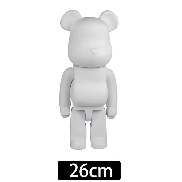DIY Bearbrick Bear@Brick Action 26cm Figures DIY Paint Bear Brick Toys ...