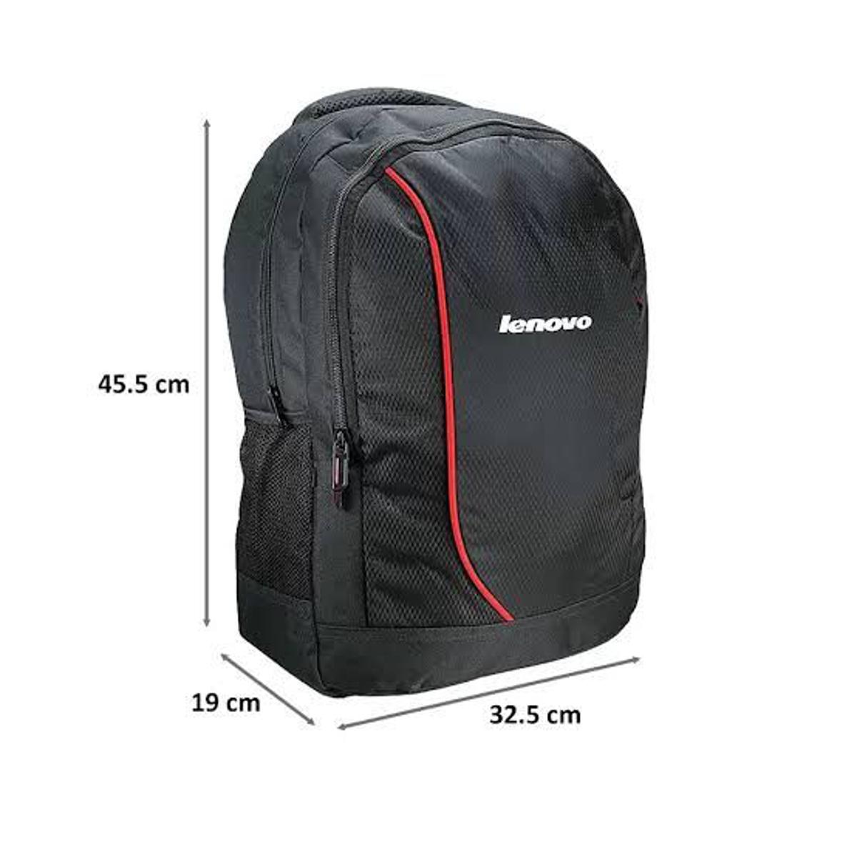 Lenovo Laptop Backpack Black & Red Colour | Daraz.com.bd
