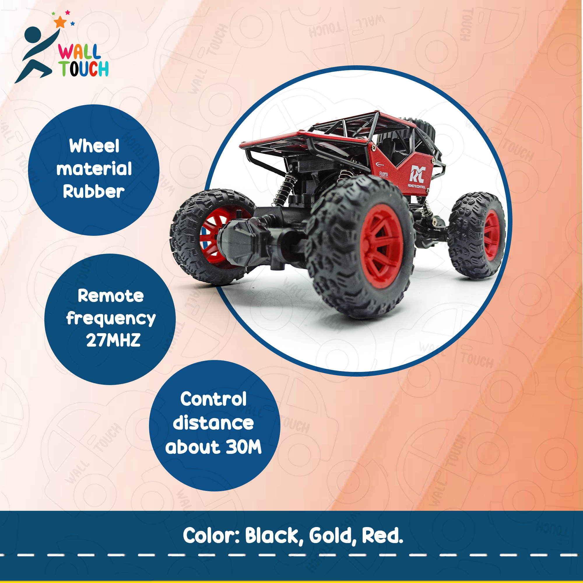 Remote Control (RC) Rock Crawler 2WD Truck Metal Rechargeable car ...