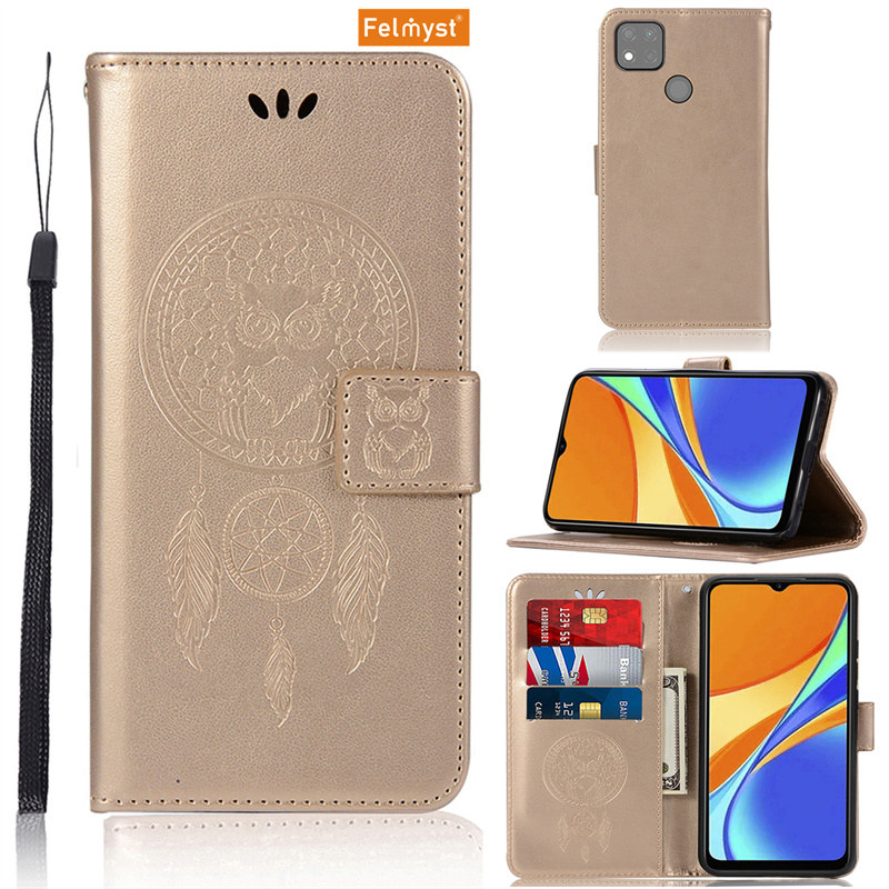 For Xiaomi Redmi 9C Cases Leather Cases Wallet Type Card Insertable ...