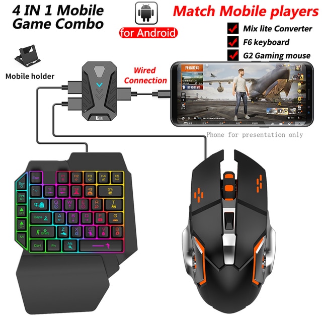 Mix Por/Lite PUBG Gaming Keyboard Mouse Combo Mobile Keyboard And Mouse ...
