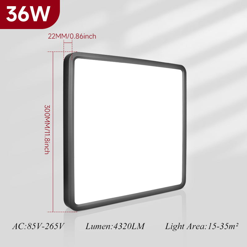 LED Ceiling Light 36W Dimmable Smart Ceiling Lamps Remote Control for ...