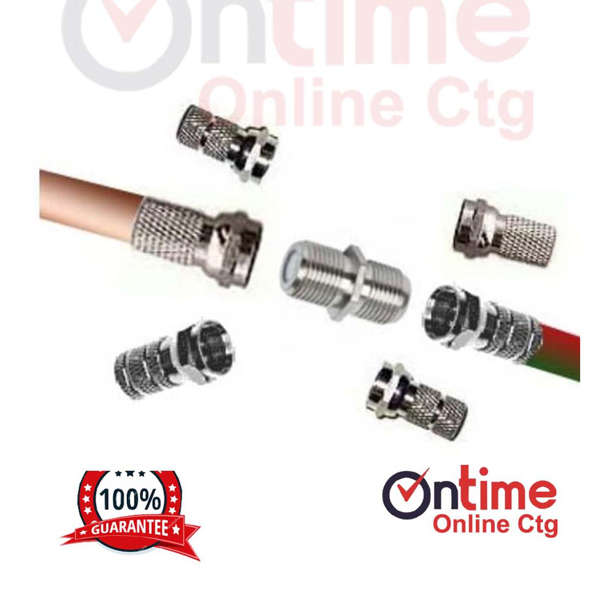 Dish Cable Jointer Cable Extension Female Adaptor Rg6, Rg59 | Daraz.com.bd