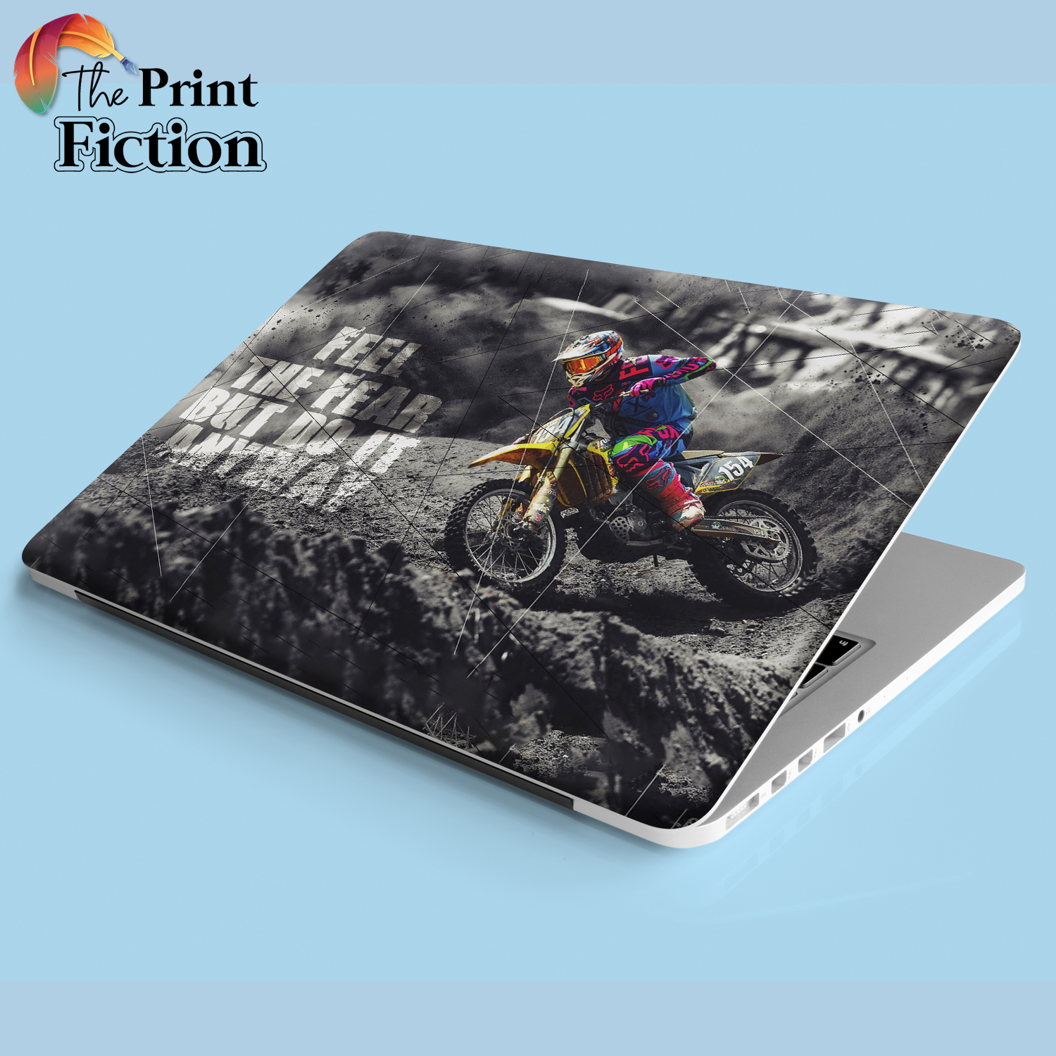 Yellow Dirt Bike With Text Overlay, Feelings, Quote, Black And White ...