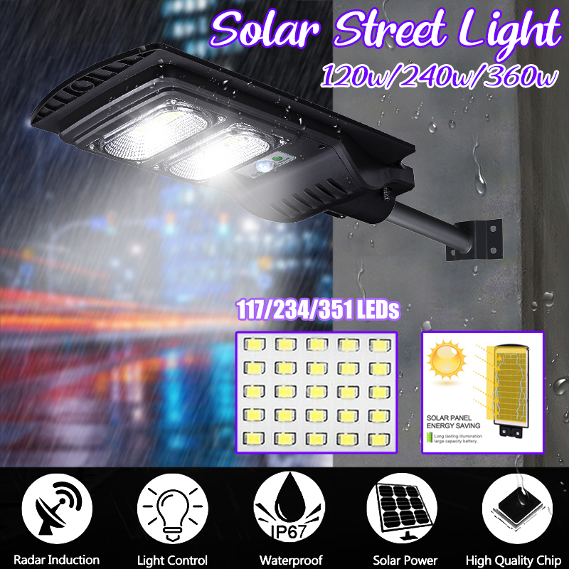 240W Solar Street Light IP65 Waterproof Light Sensor Radars Sensor ...