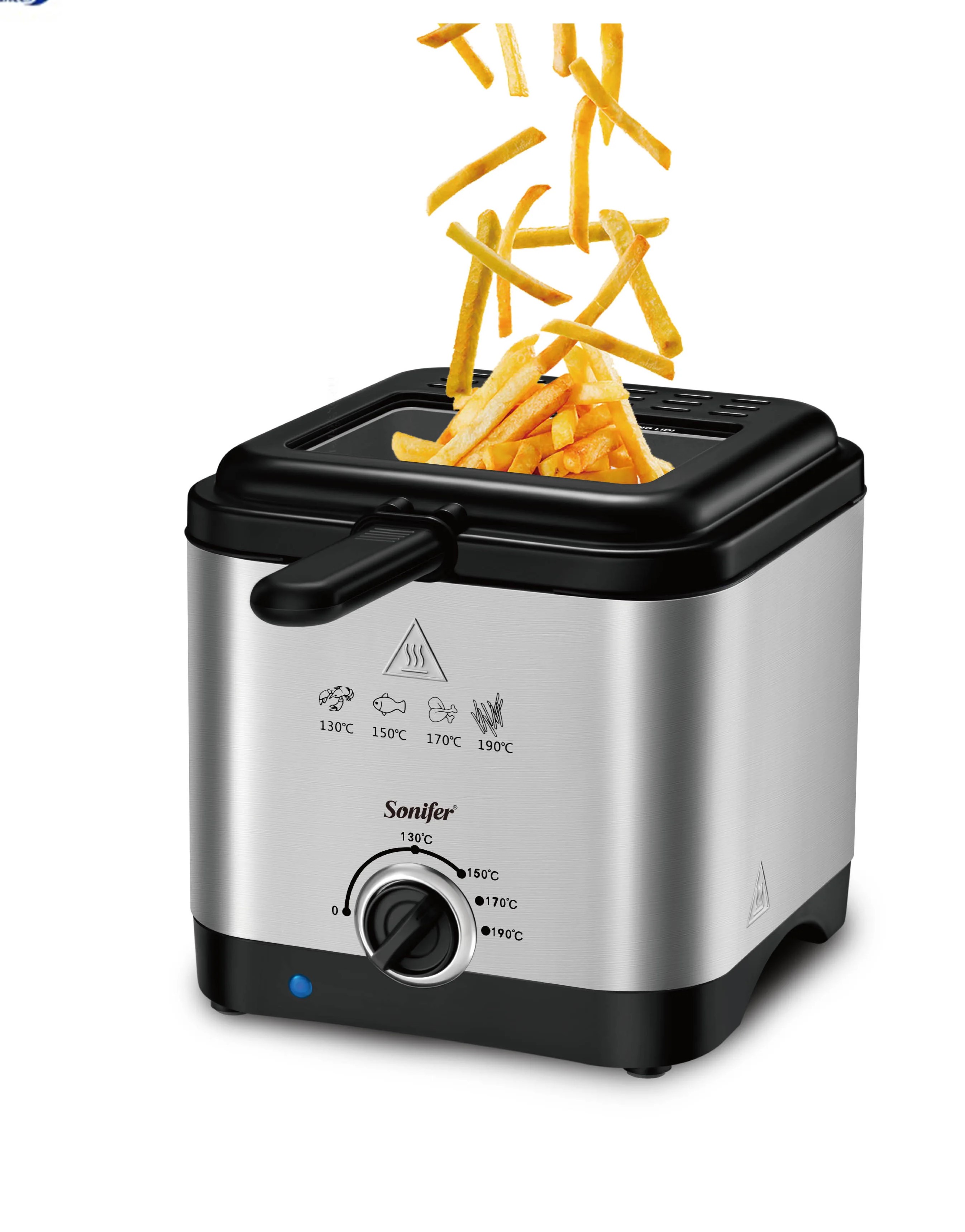 Sonifer SF-1019 Stainless Steel Electric Mini deep fryer 1000w 1.5L ...