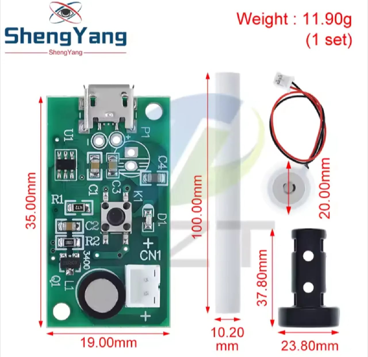 USB Mini Humidifier DIY Kits Mist Maker and Driver Circuit Board