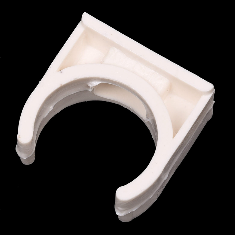 60 Pcs 20mm Diameter White PVC Water Supply Pipe Clamps Clips Fittings ...