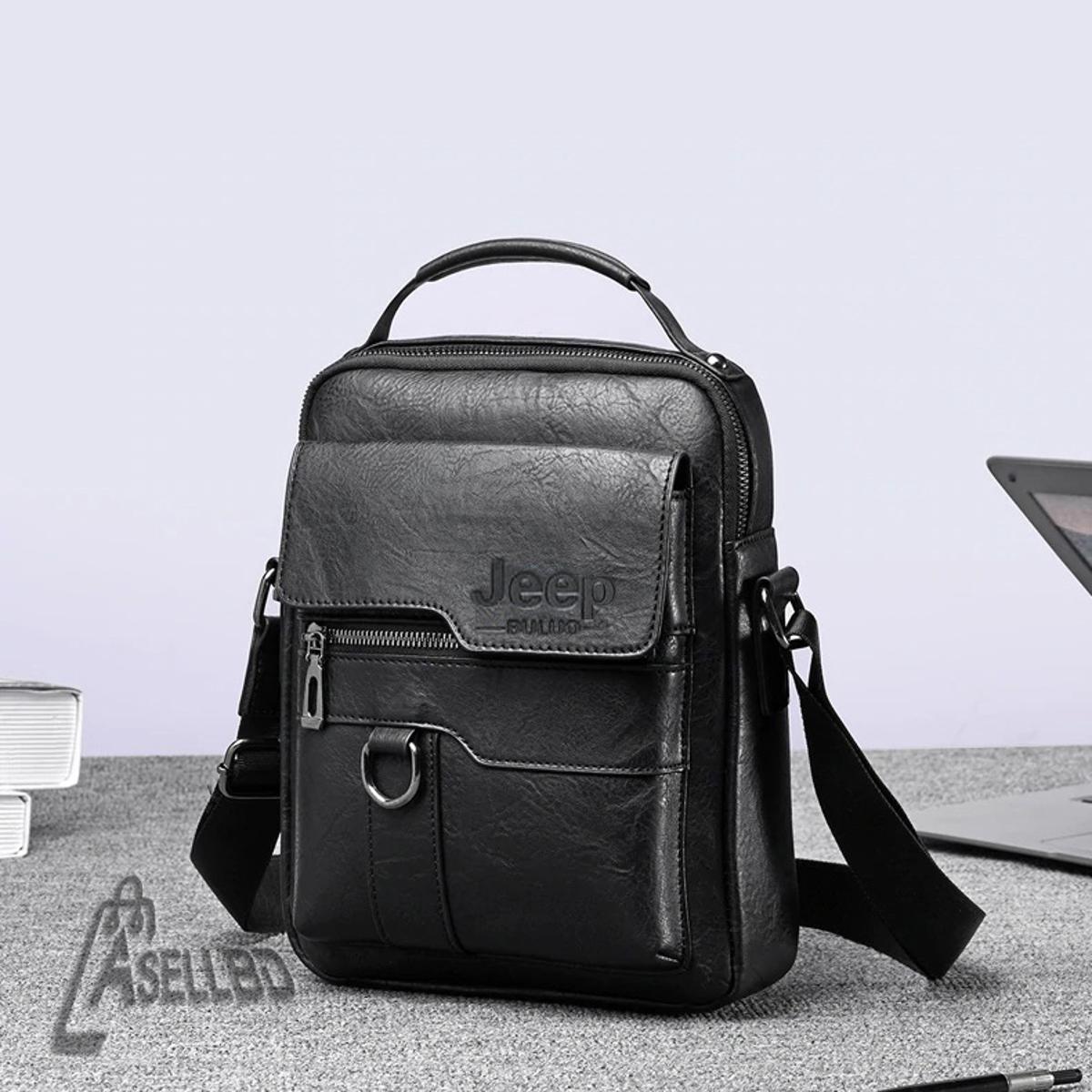 JEEP BULUO Man's Crossbody Shoulder Bag Backpack For Men- Black | Daraz ...