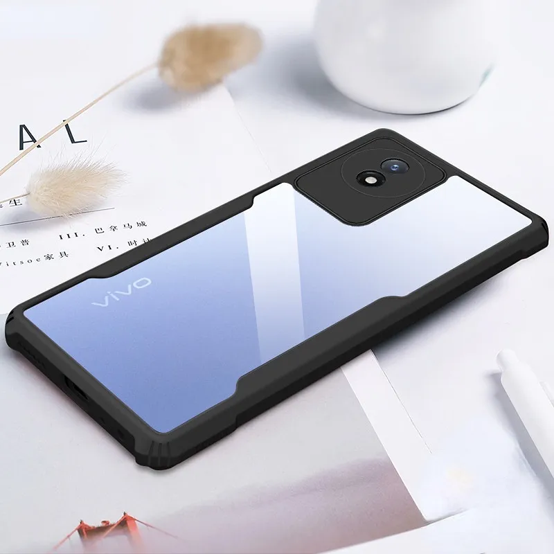 Vivo Y02 Edge-Reinforced Shockproof Cushion Back Clear Hybrid ...