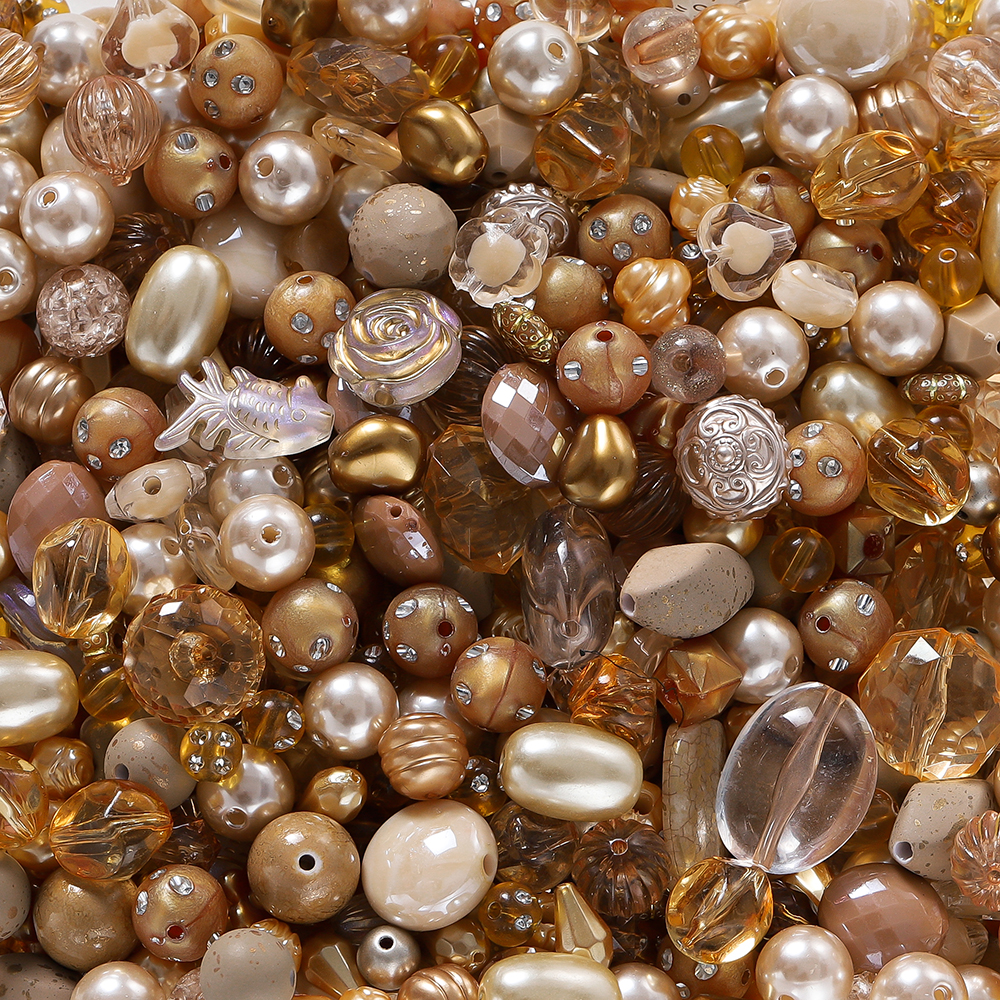St. Kunkka 20g Mixed Irregular Acrylic Beads Colored Perforated Spacer ...