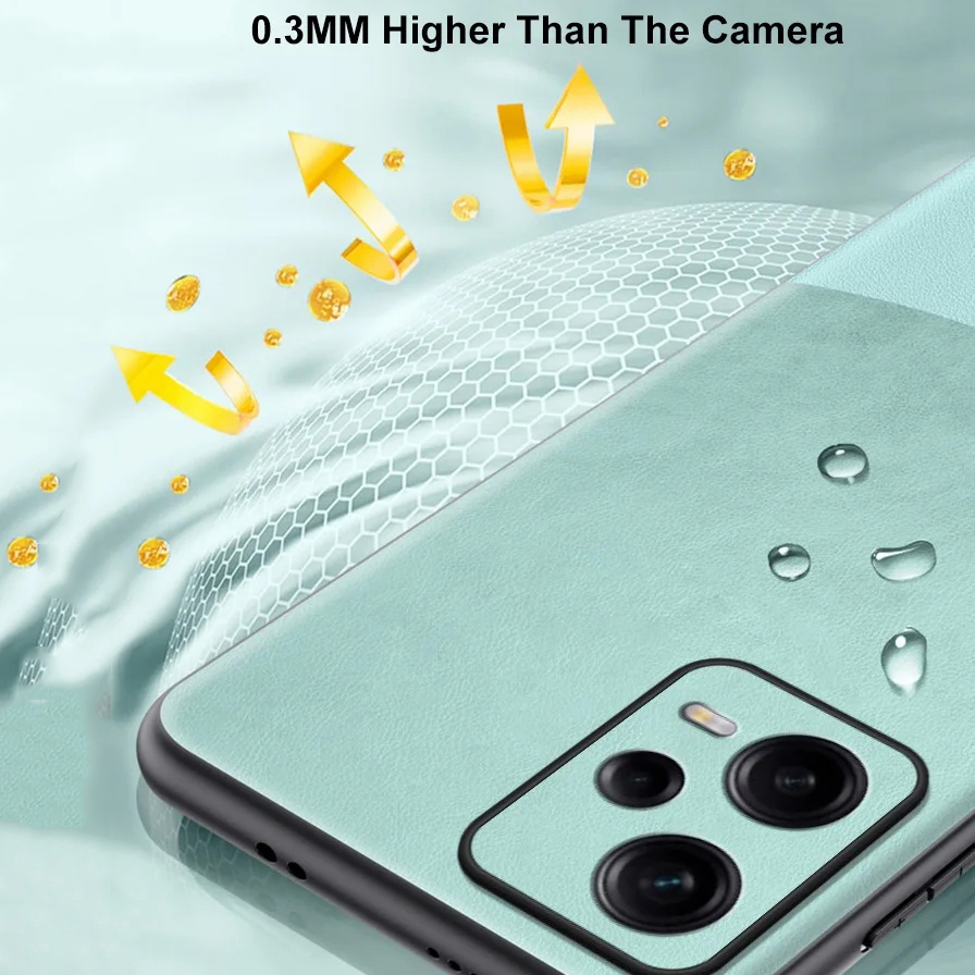 For Redmi Note 12 Pro 5G Case 360 Degrees Protection Leather Soft ...