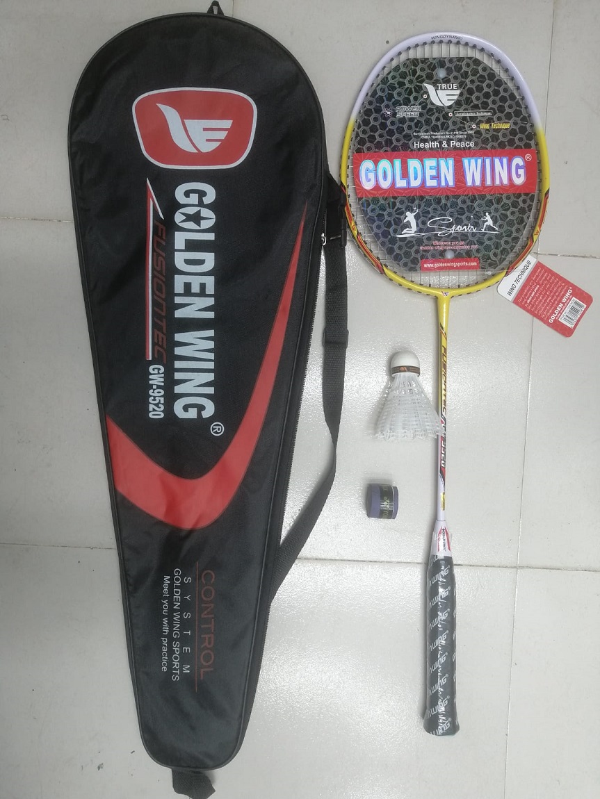 Golden Wing GW-9520 Multicolor badminton Single Racket with ...