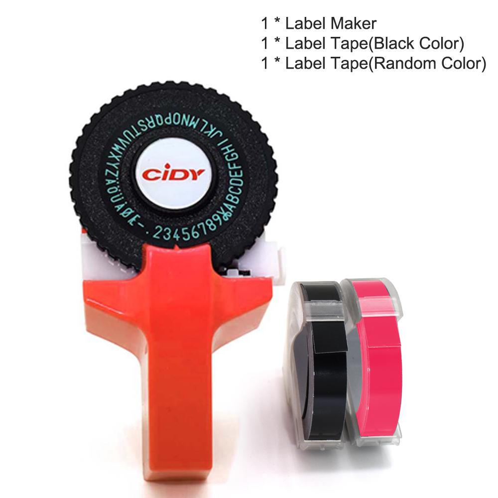 Mini Portable Manual Label Maker DIY 3D Embossing Label Writer Printer ...