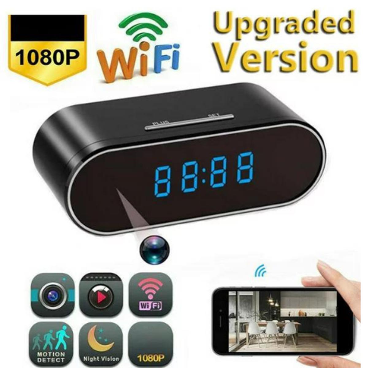 Full HD 1080P HD Wifi Clock Camera WIFI Control Concealed IR Night View ...