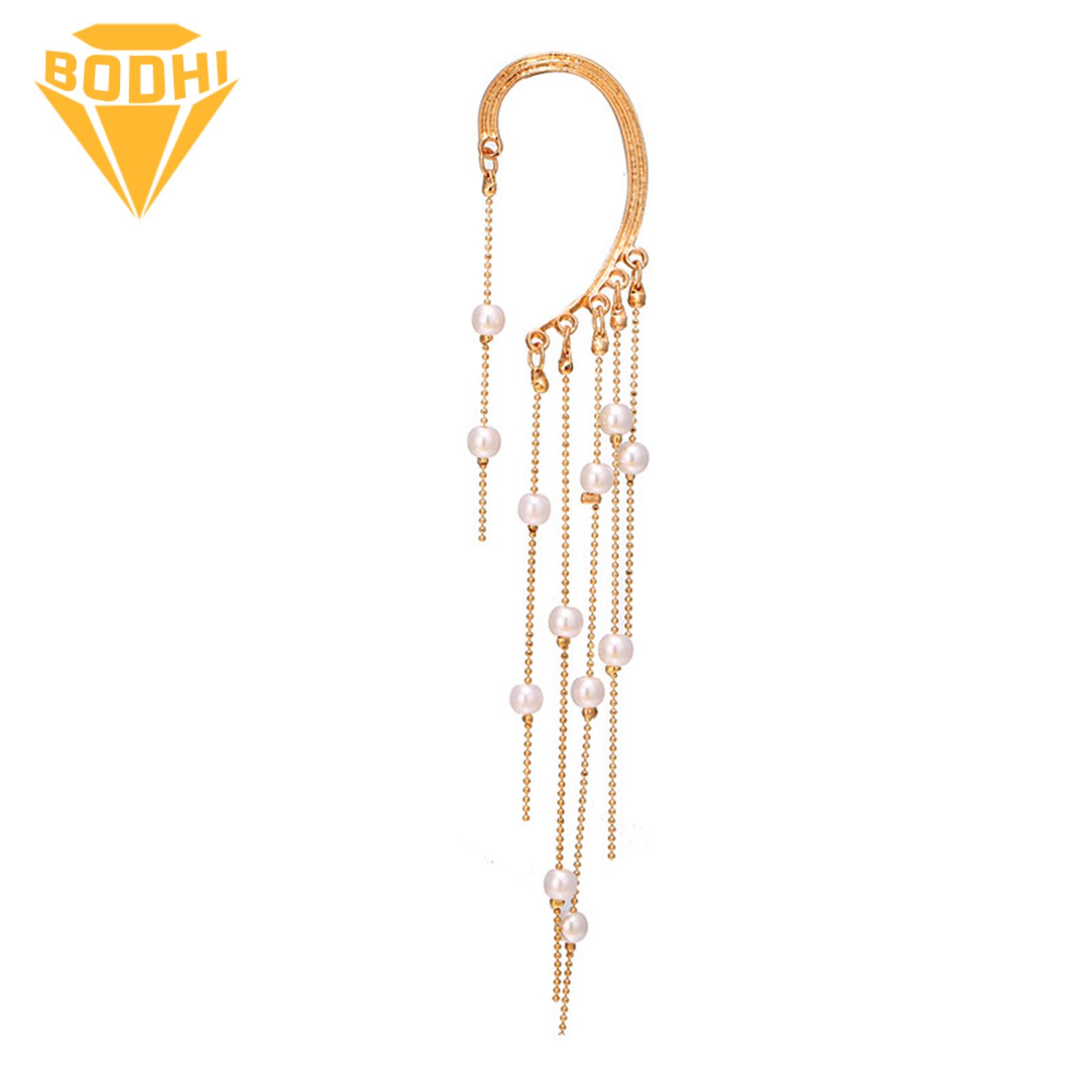 1 Pair Lady Ear Clip Non-fading Exquisite Shiny Rhinestone Butterflies Shape No Piercing Cuff Fe ...