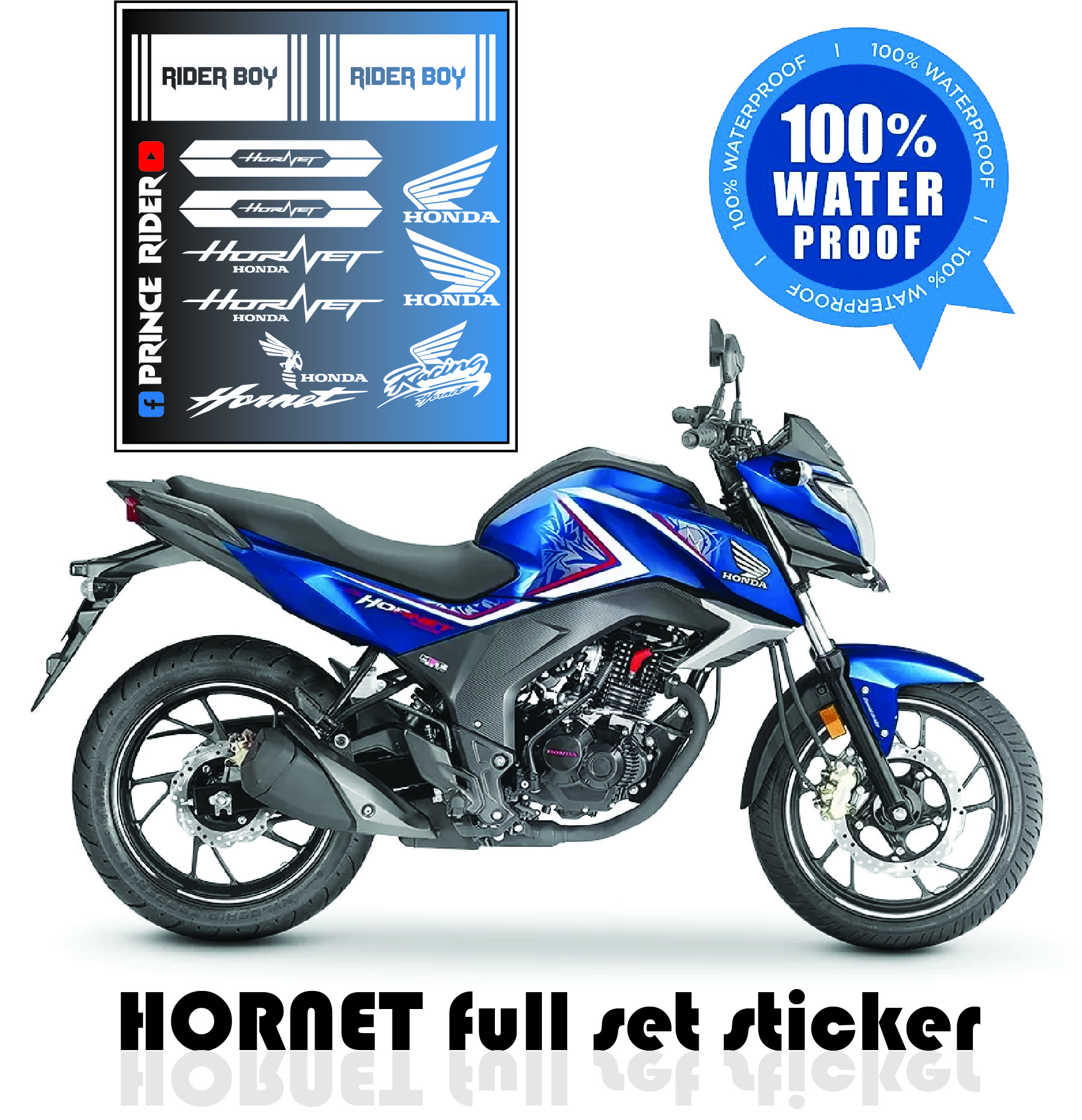 HORNET bike all sticker | bike modify sticker | HONDA HORNET sticker ...