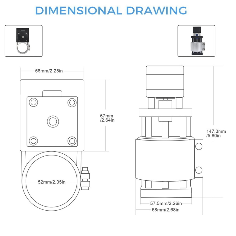 Z Axis Spindle Motor Mount Kit, Upgrade the Spindle to 200W | Daraz.com.bd