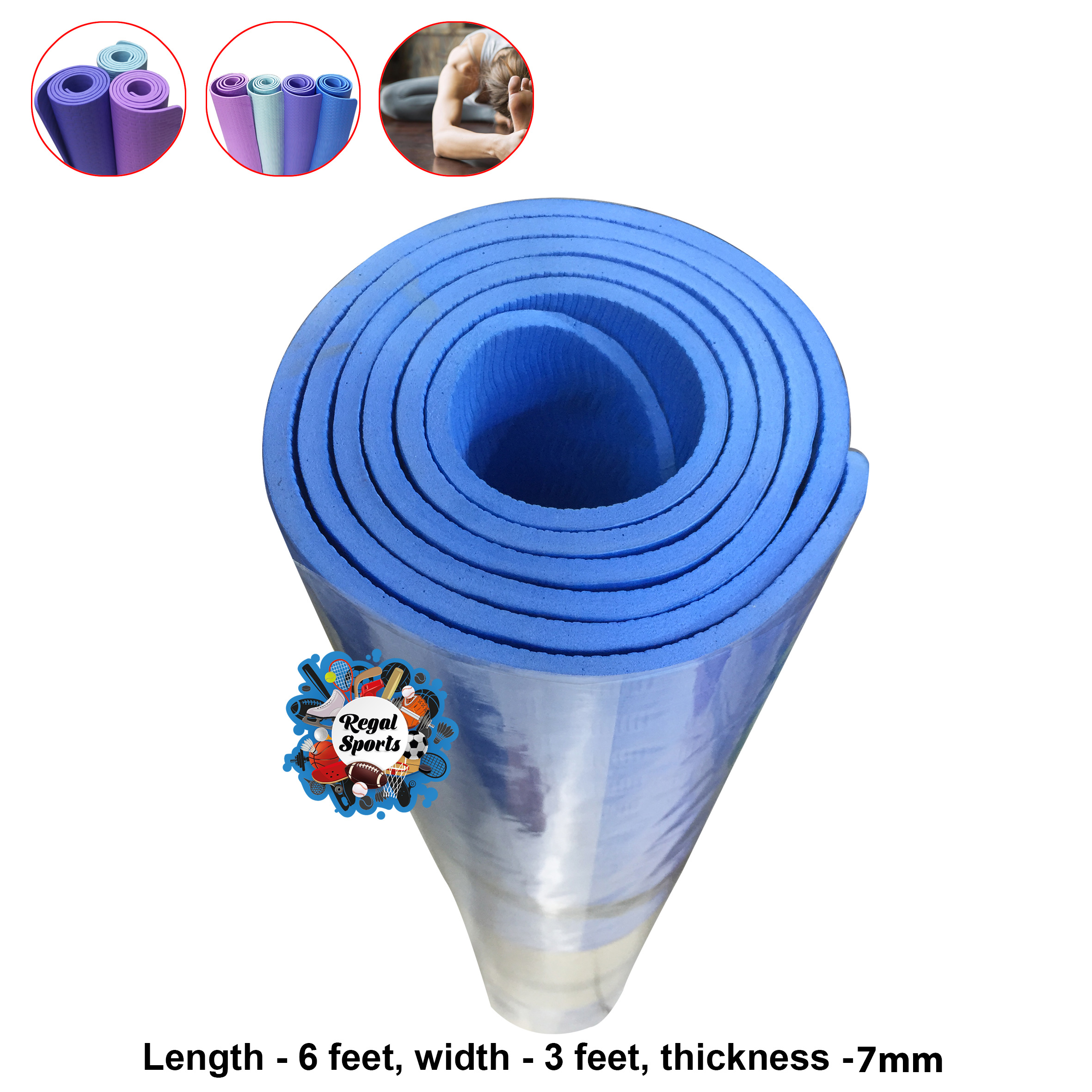 Mat - Yoga Pati mat - 3 feet x 6 feet - 7mm | Daraz.com.bd