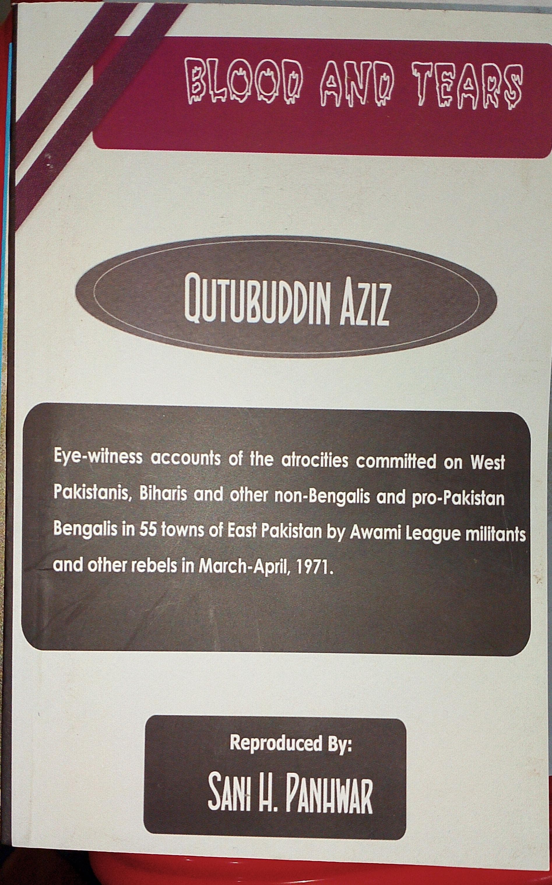 Blood and tears by Qutubuddin Aziz | Daraz.com.bd