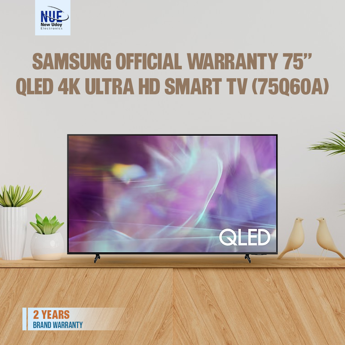 Samsung official warranty 75 Inch QLED 4K Ultra HD Smart TV (75Q60A ...