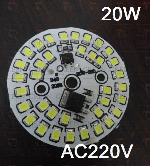 Medium Size- Ultra Bright White 20W Input AC 220V Integrated IC Driver ...