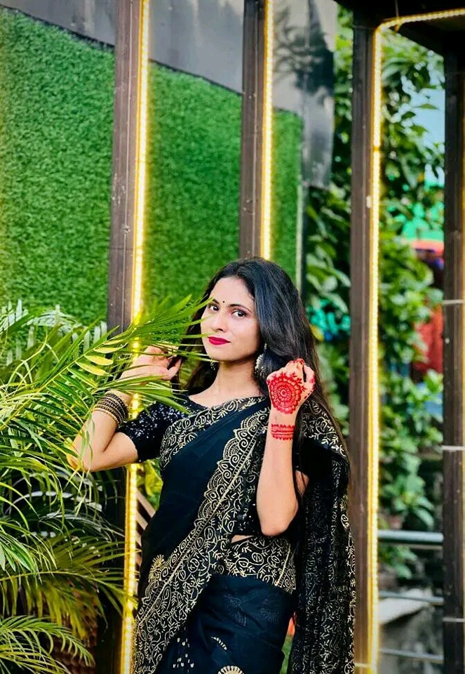 Occasional Dress/Couple Set/Matching Dress/Traditionally Dress/Sari And Panjabi- Block Print ...