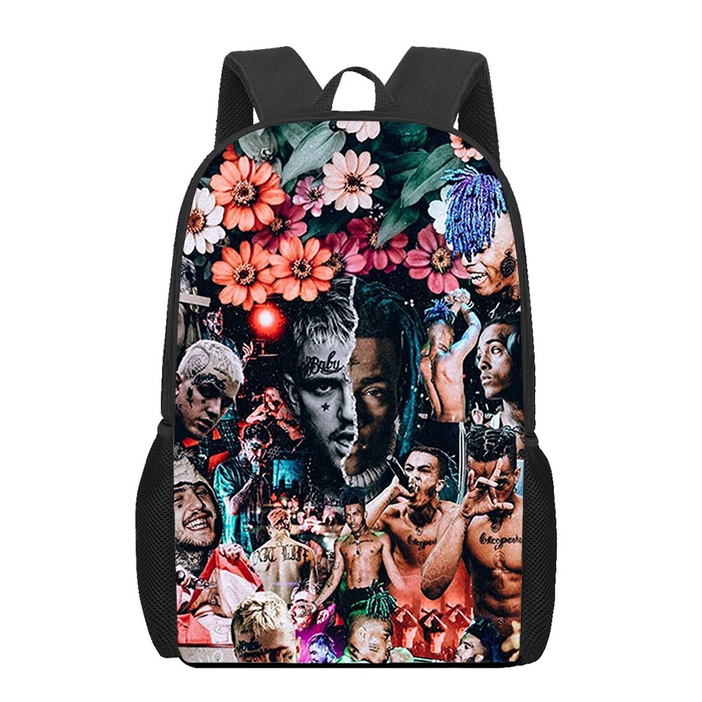 Lil Peep 3D Printed Boys Girls Book Bag Kids School Bags Teenager ...