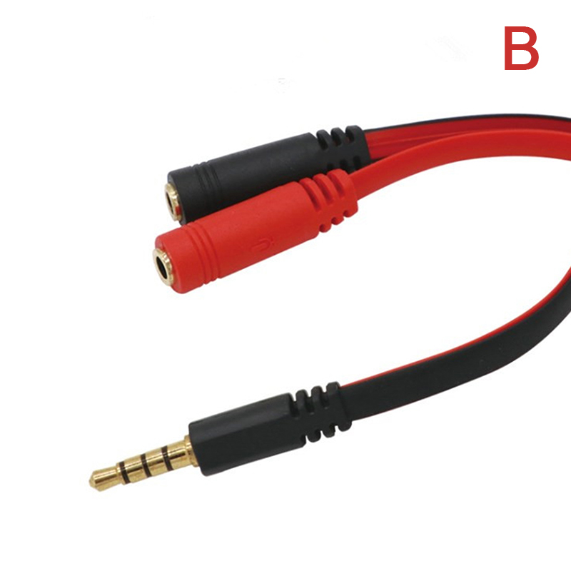 3.5mm AUX 1 Male To 2 Female Spliter Wire 3.5 Jack Audio Splitter Cable ...