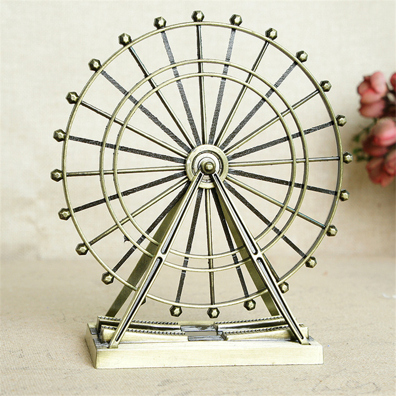 The London Eye Ferris Wheel Building Model Metal Bronze Showpiece ...