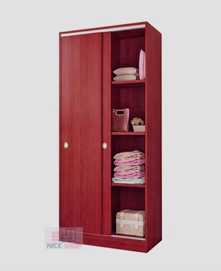 Simple and Modern Design Sliding Door Storage shelf Almirah, 72/26 inch ...