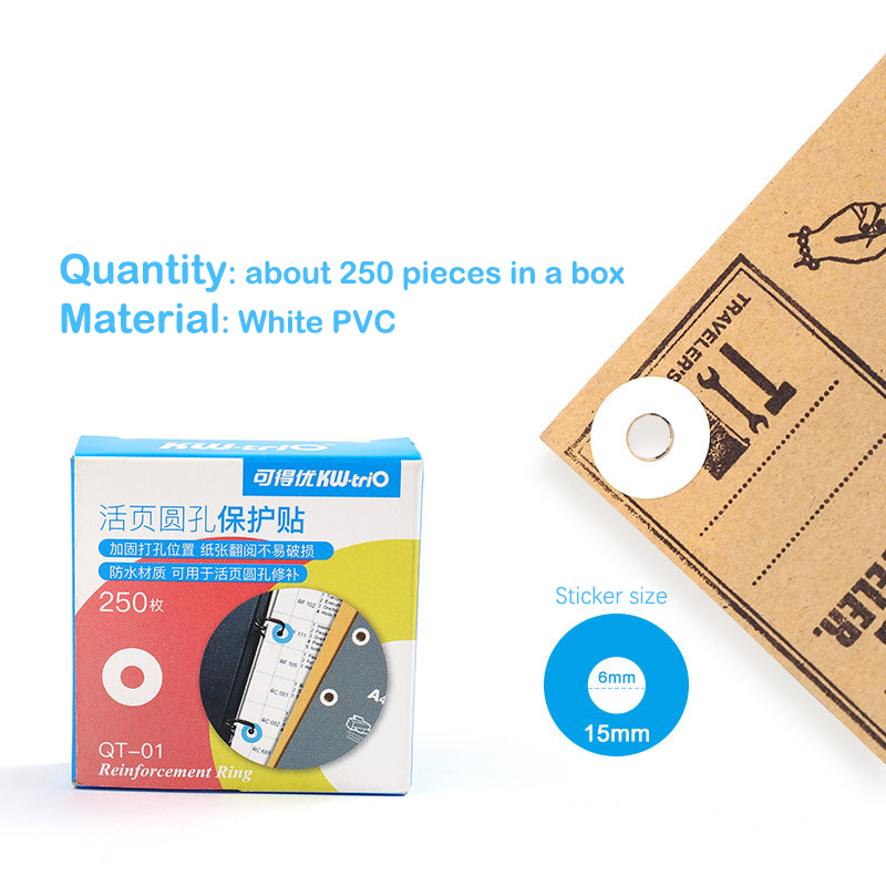 Hole Punch Protector Labels Loose Leaf Book Protection Hole ...
