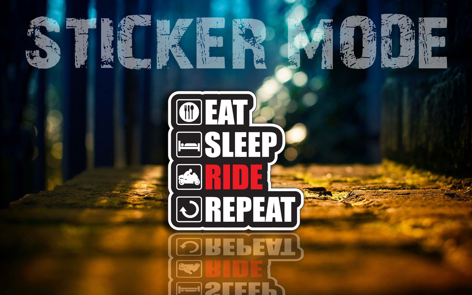 Sticker For Bike | Eat sleep RIDE repeat | Best Quality ( Sticker_Mode ...