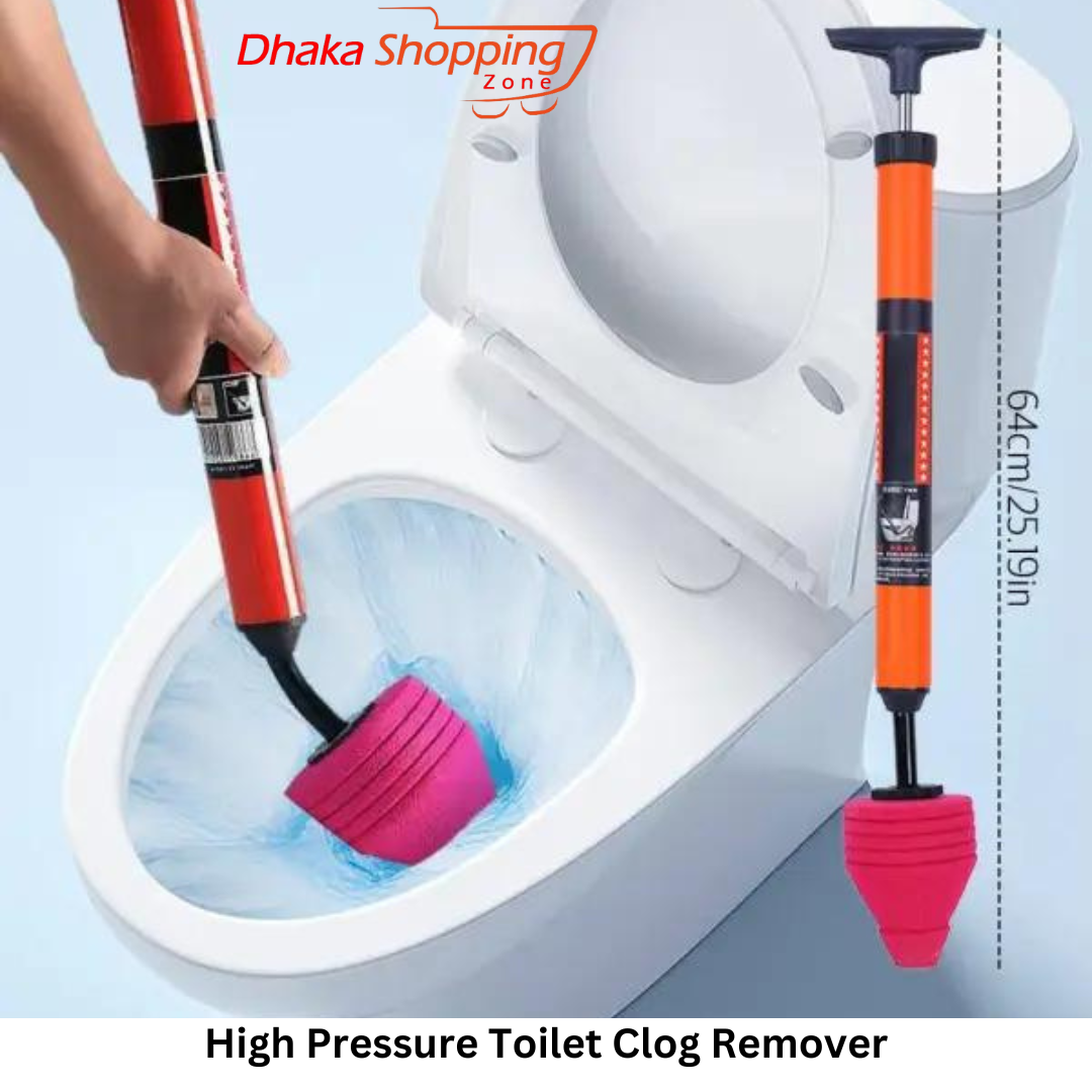 Drain Plunger Flexible Strong High Pressure Home Toilet Dredge Sewer ...
