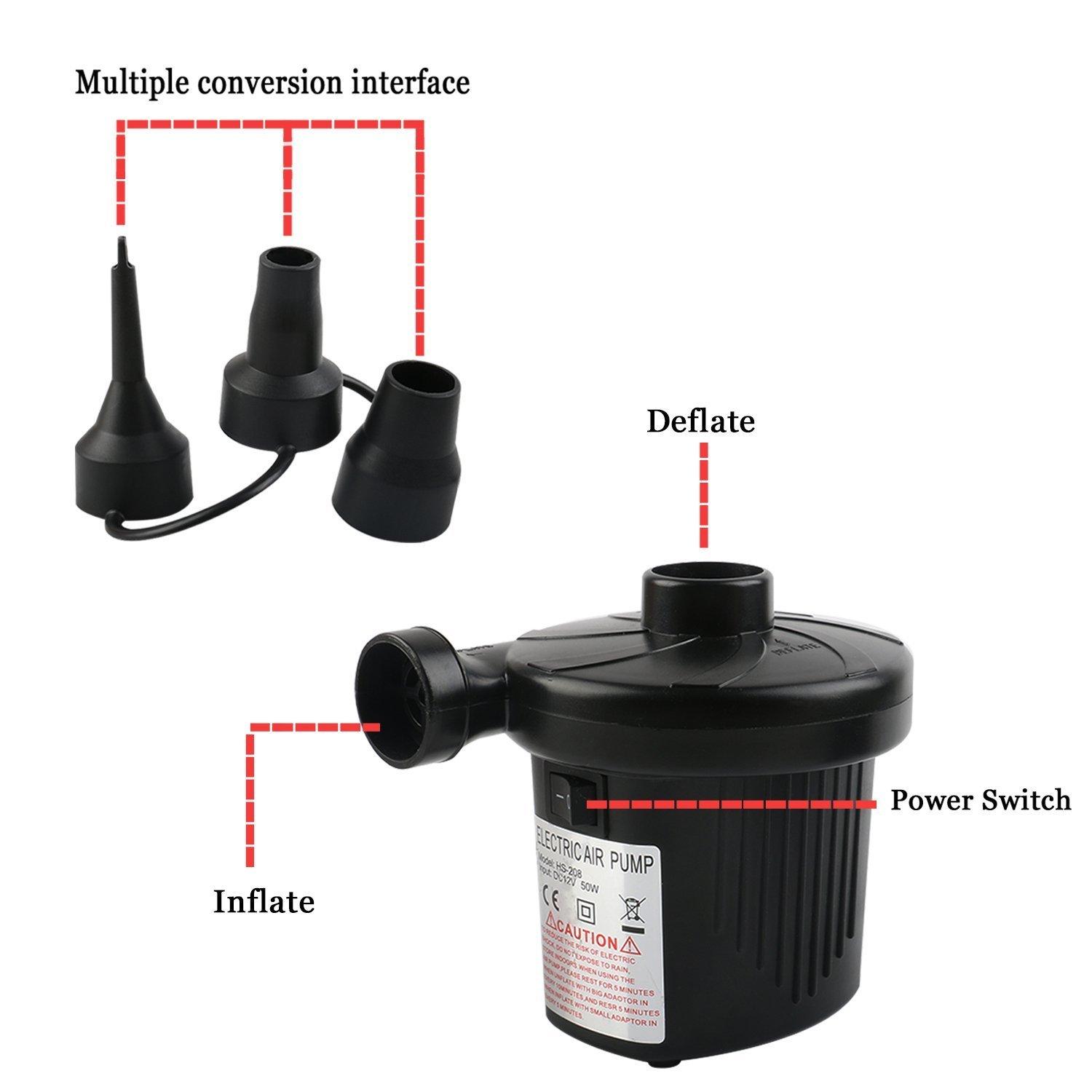 Electric Air Pumper for Inflatable Furniture - Black | Daraz.com.bd