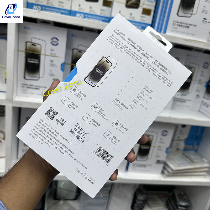 Apple iPhone 15 Pro Max Genuine Kuzoom Full Screen Tempered Glass 9D Hd ...