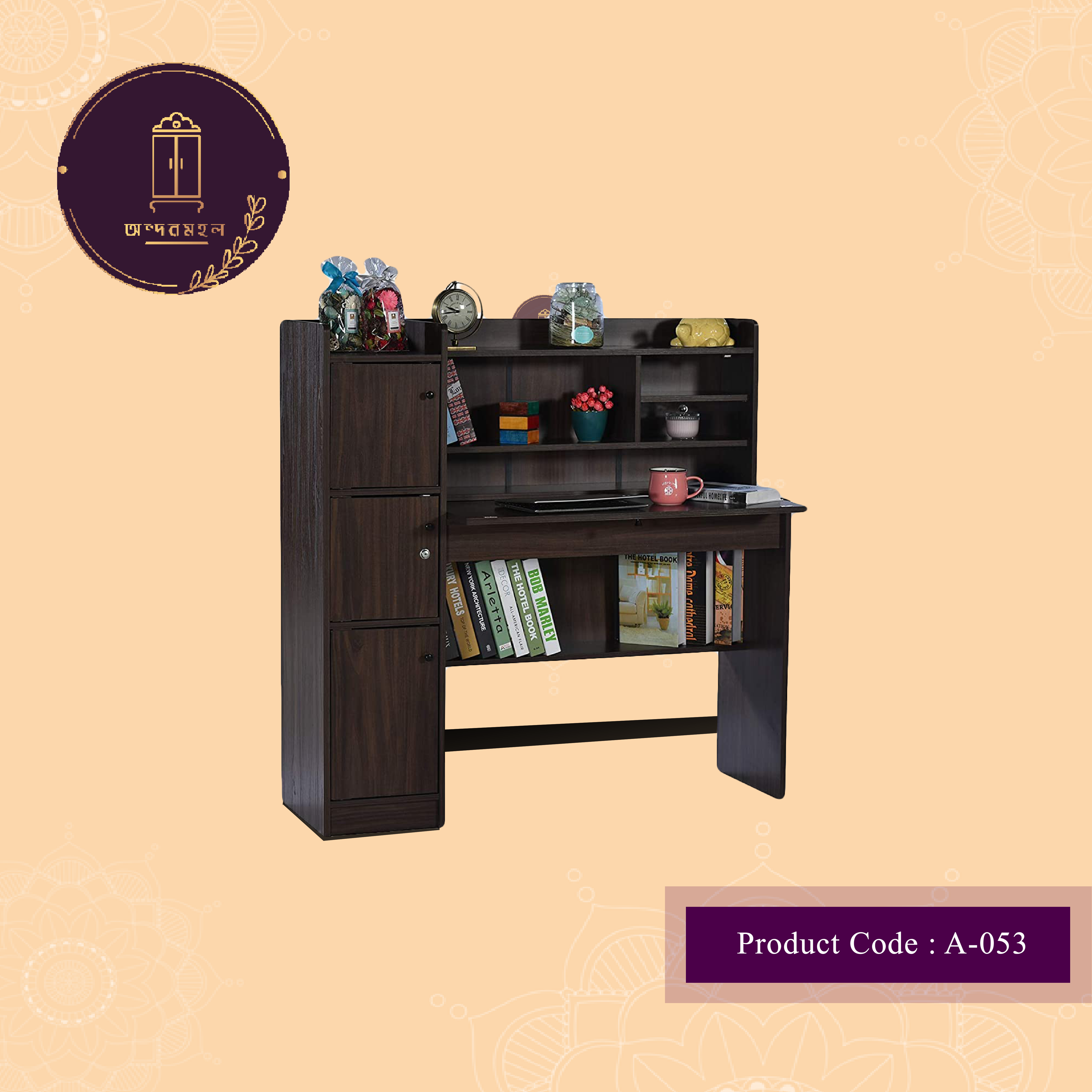 Andormahal MDF Standard Laptop/Computer Table With Book shelf 2.5 ft by ...