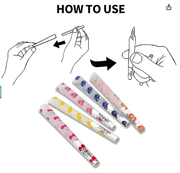 48 Cone Strawberry Fruit Flavor 1¼ Cones Rolled 84Mm Rolling Paper With ...