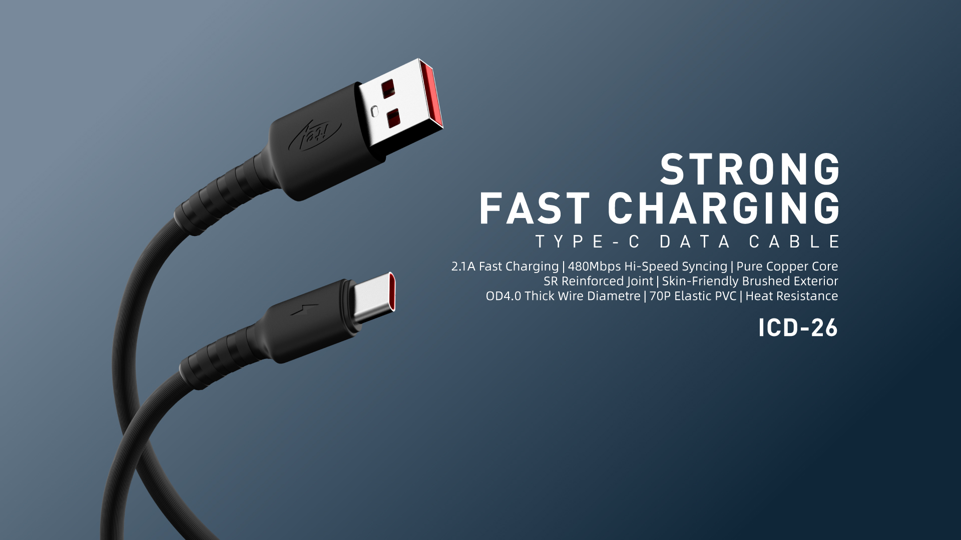 Itel Data Cable ( Fast Charging) Type-C USB Data Cable | Daraz.com.bd