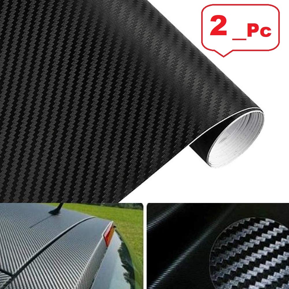 Sticker Black Carbon Fiber (18"×3" )Vinyl Wrap Texture 3D self adhesive ...