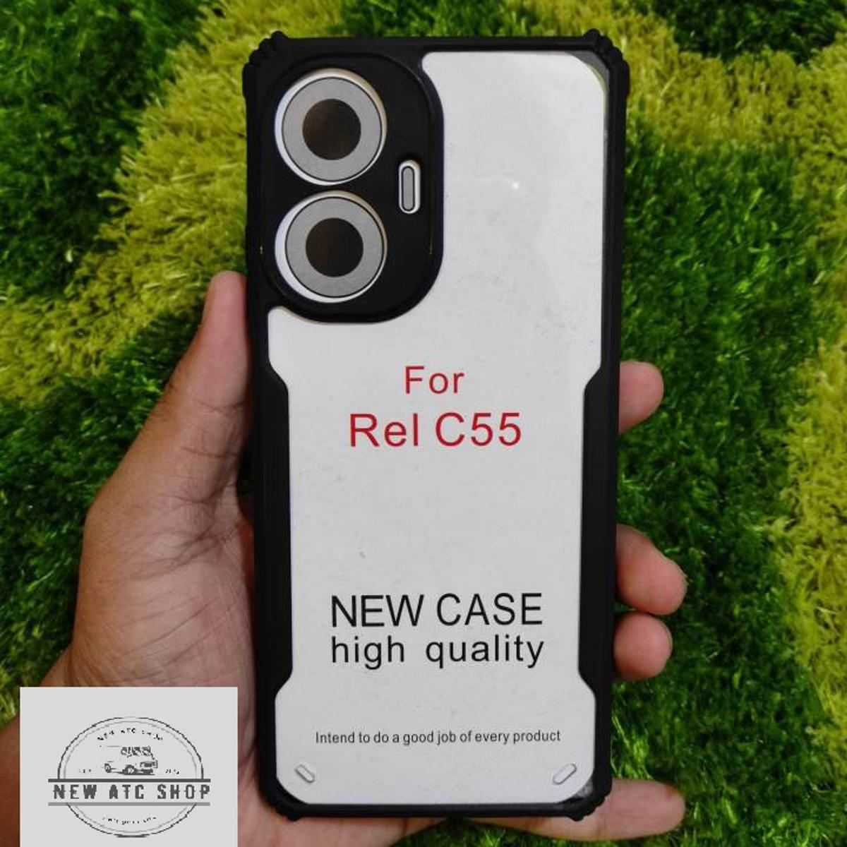 For Realme C55 Shockproof Bumper Cover Phone Back Part (Back Case Cover ...