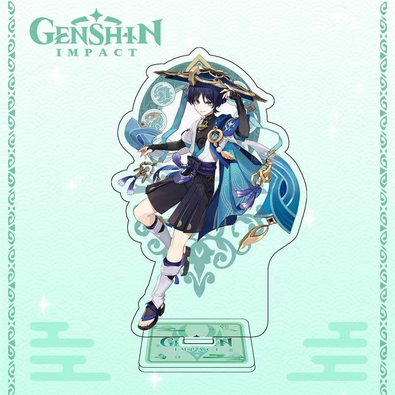 21 Styles Game Genshin Impact Desk Plate Models Focalors Furina Raiden ...