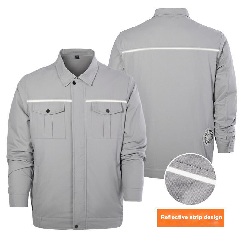 Summer Outdoor Cooling Fan Jacket Men Air Conditioning Clothing Sun ...